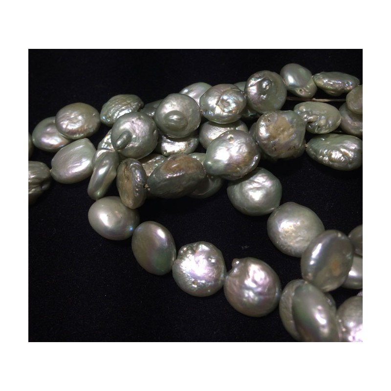 Perla ovalada color verde claro, 9mm - Perlas solo Perlas